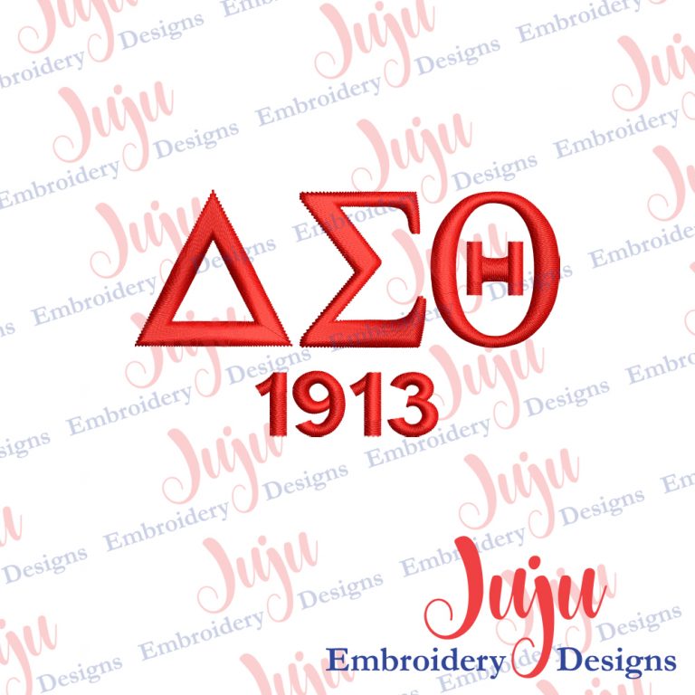 Alpha Kappa Alpha Embroidery Design - AKA 1908 Sorority Embroidery