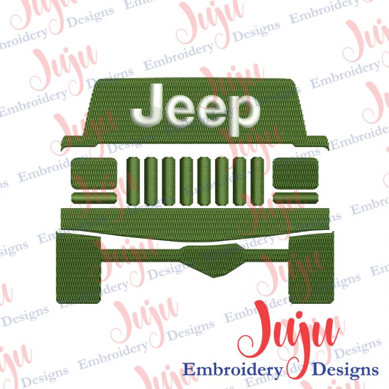 Jeep XJ Embroidery Design - Juju Embroidery Designs